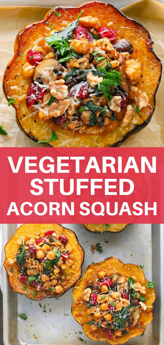 Vegetarian Stuffed Acorn Squash – Beach Cottage Living - Cape Cod